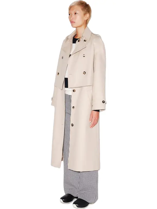 Rosetta Getty Double Layer Trench Coat - Yellow / Neutral