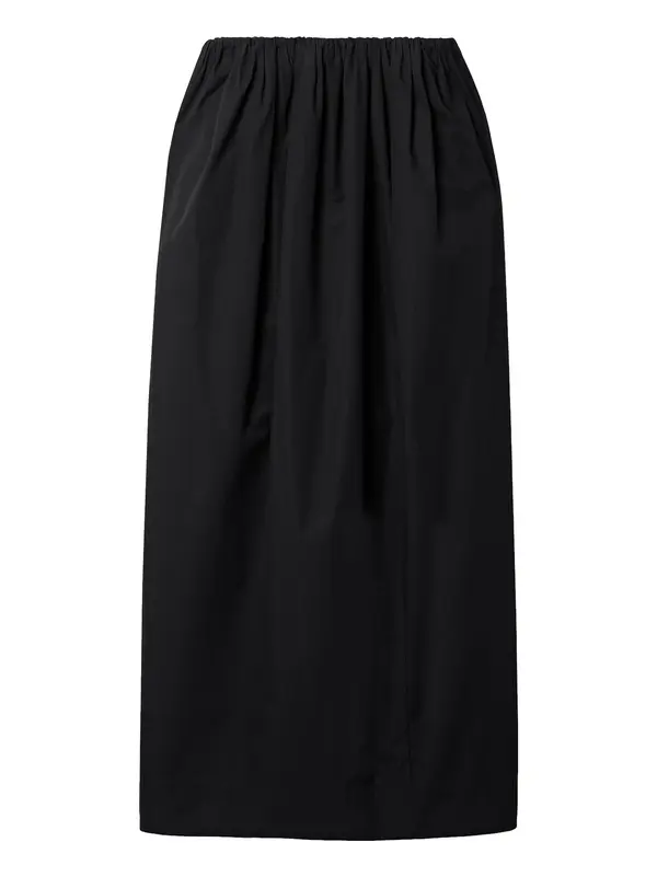 Mara Hoffman Net Sustain Billie Organic Cotton-poplin Midi Skirt - Black