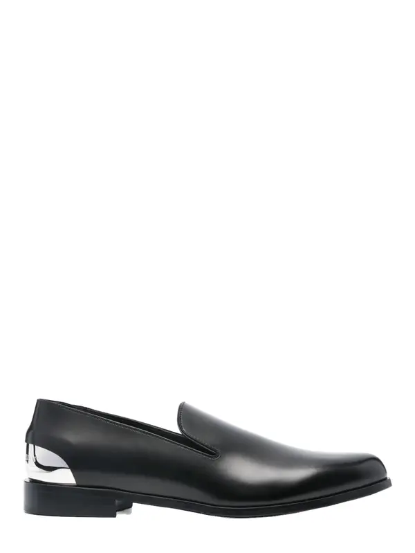 Alexander McQueen Metal-heel Leather Loafers - Black