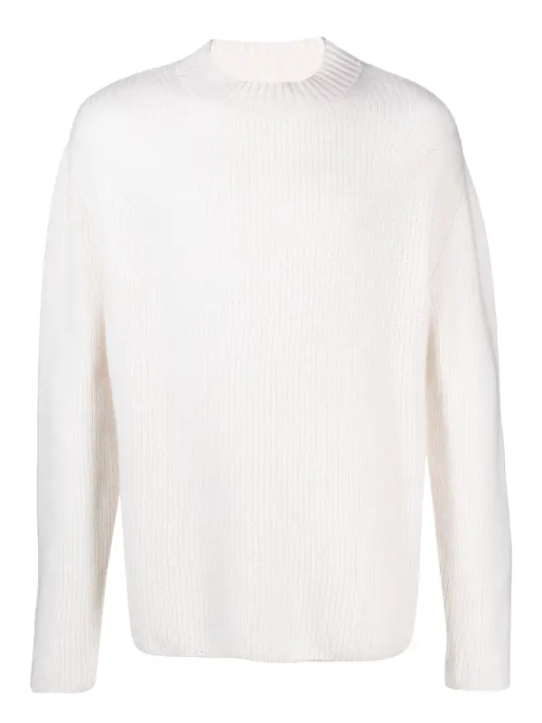 Le Kasha Ribbed Organic Cashmere Jumper - White