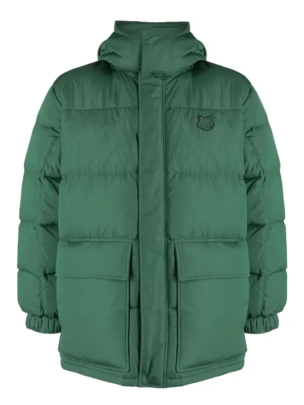Maison Kitsuné Fox-patch Padded Coat - Green