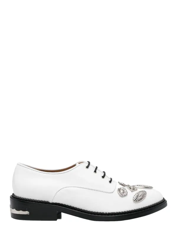 Toga Embellished Oxford Shoes - White