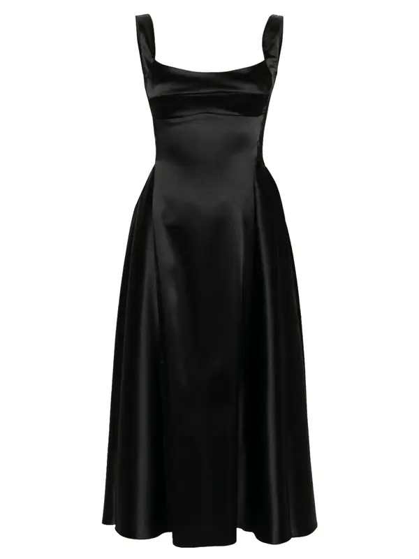 ATU BODY COUTURE Satin-finish Sleeveless Dress - Black