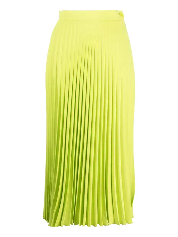 MAISON MARGIELA Pleated Crepe Midi Skirt - Green