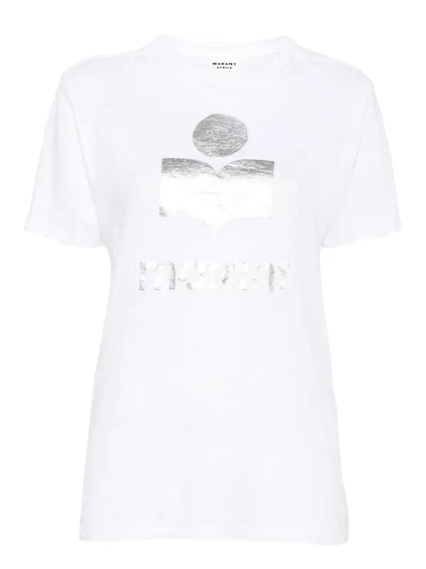 MARANT ETOILE Zewel Linen T-shirt - White