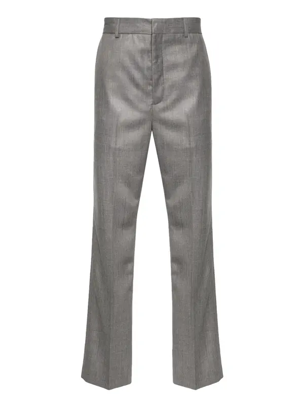 Acne Studios Pressed-crease Mélange Trousers - Grey