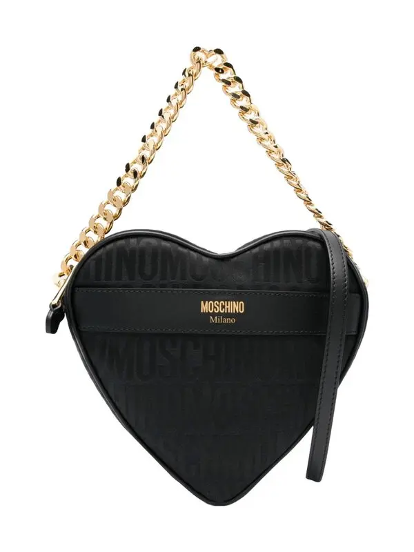 Moschino Monogram-print Leather Tote Bag - Black