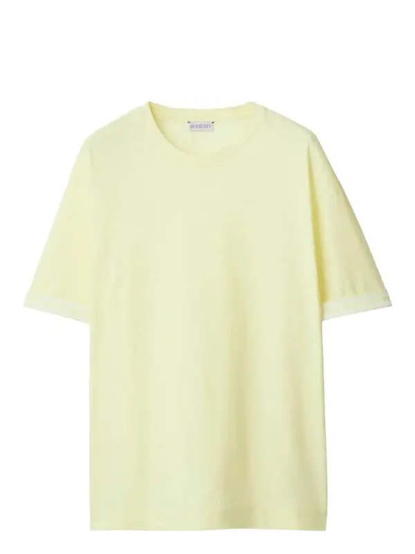 Burberry Printed Cotton T-shirt - Yellow