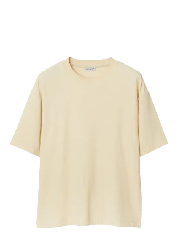 Burberry Round-neck Cotton T-shirt - Neutrals