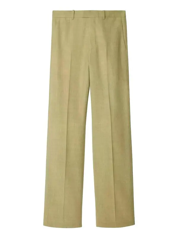 Burberry Straight-leg Wool Trousers - Neutrals