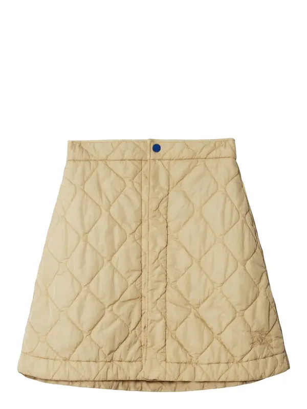 Burberry Diamond-quilted Miniskirt - Neutrals