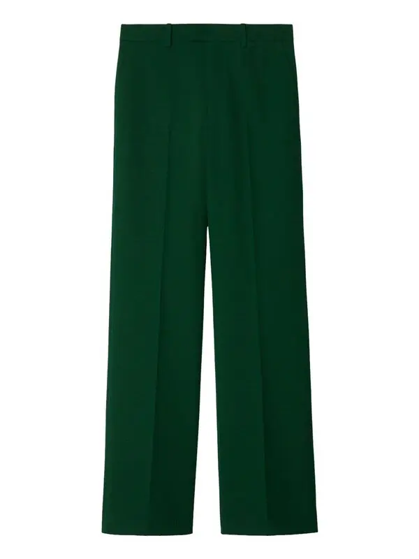 Burberry Tailored-cut Wool Trousers - Green