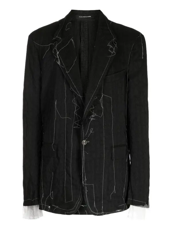 NICOLAS ANDREAS TARALIS Taralis Single-breasted Blazer - Black