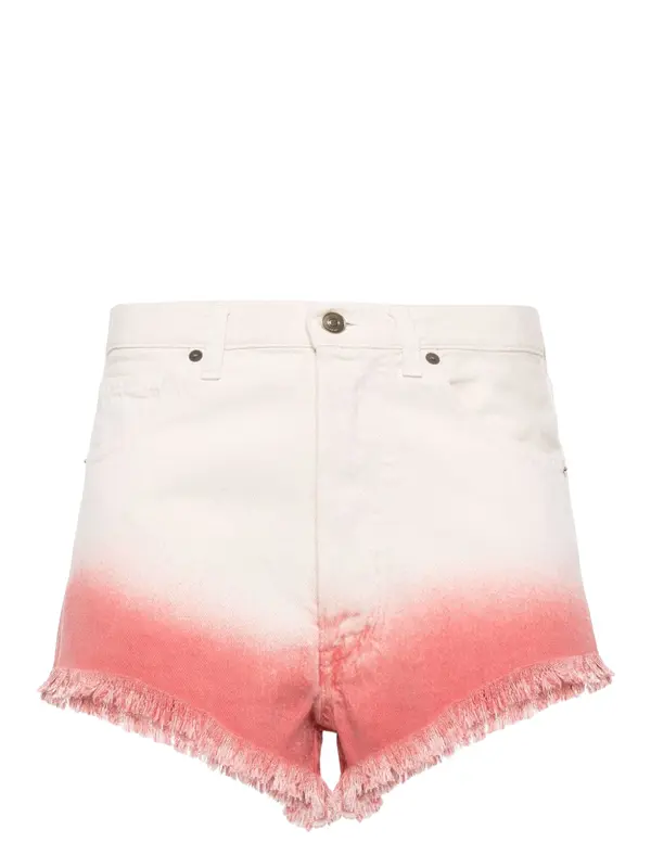 Alanui Tie-dye Denim Shorts - Neutrals