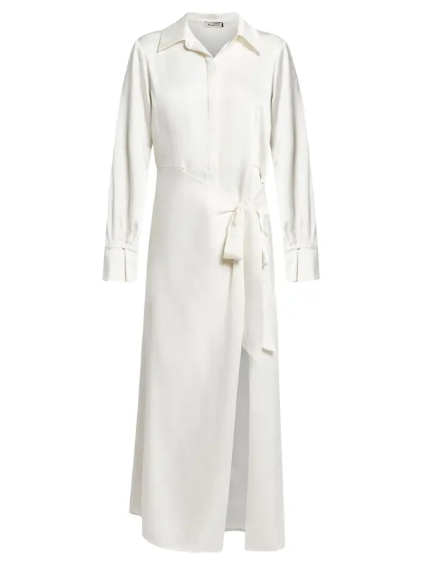 Simkhai Samba Tie Shirtdress - White