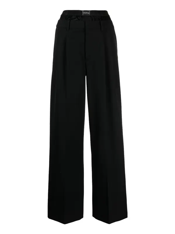 Alexander Wang Layered-design Wool Trousers - Black