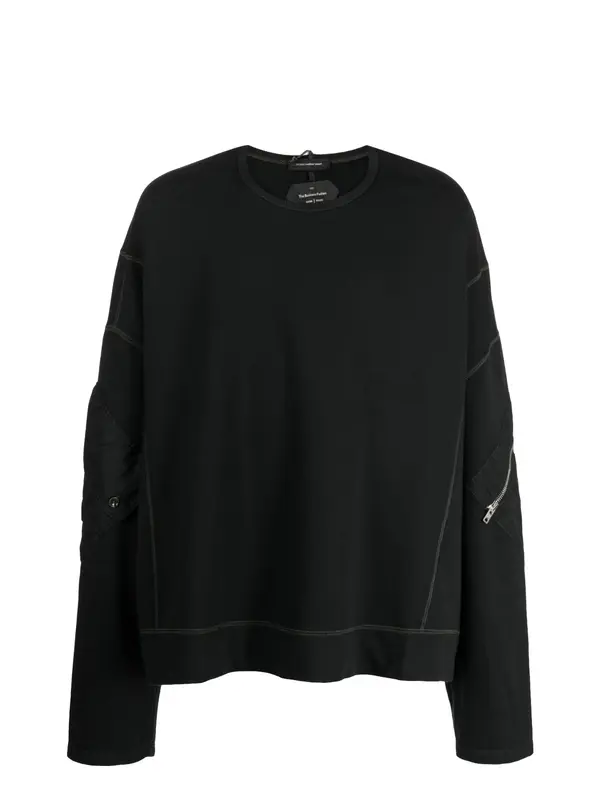 NICOLAS ANDREAS TARALIS Oversized Cotton Sweatshirt - Black