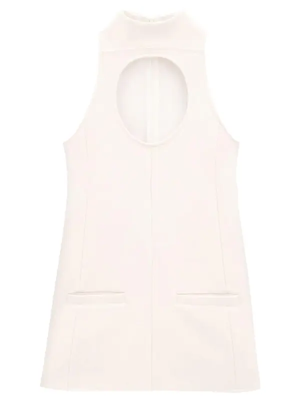 COURREGES Cut-out Mini Dress - Neutrals