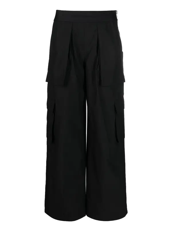 Alexander Wang Logo-waistband Cargo Trousers - Black