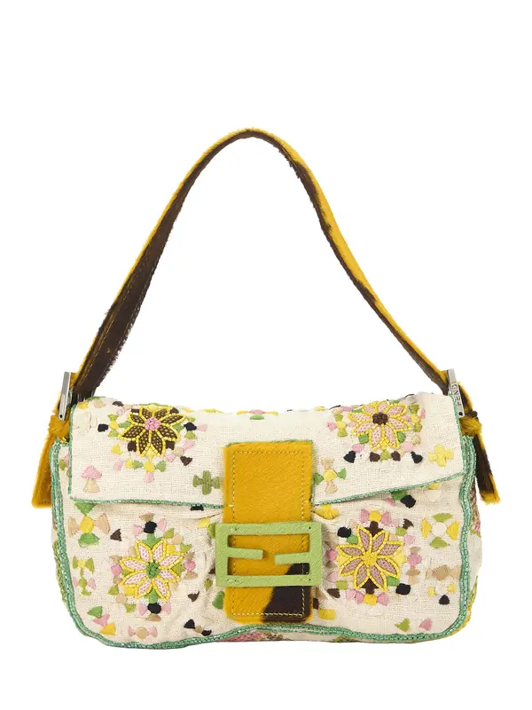 Fendi Embroidered Baguette - Multi