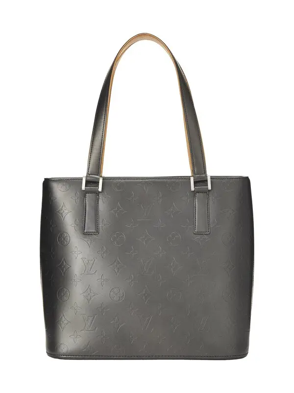 LOUIS VUITTON Monogram Vernis Mat Stockton Tote - Grey