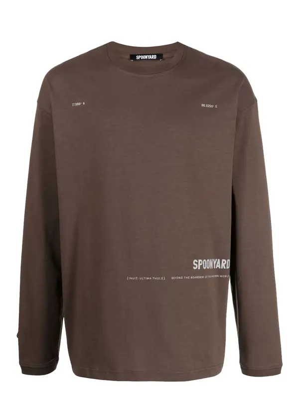 SPOONYARD Snow Mountain T-shirt - Brown