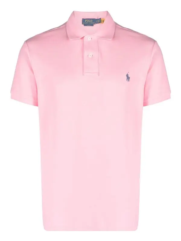 Polo Ralph Lauren Embroidered-logo Cotton Polo Shirt - Pink