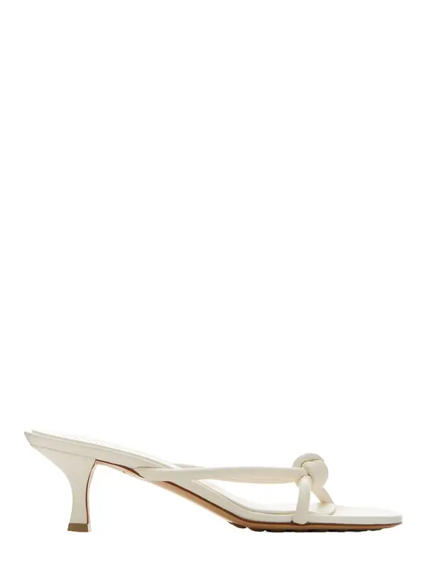 Bottega Veneta Blink Leather Sandals - White