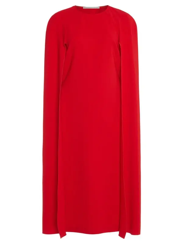 Stella McCartney Cape Sleeve Midi Dress - Red