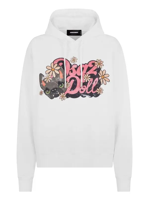 Dsquared2 Hilde Doll Hoodie - White
