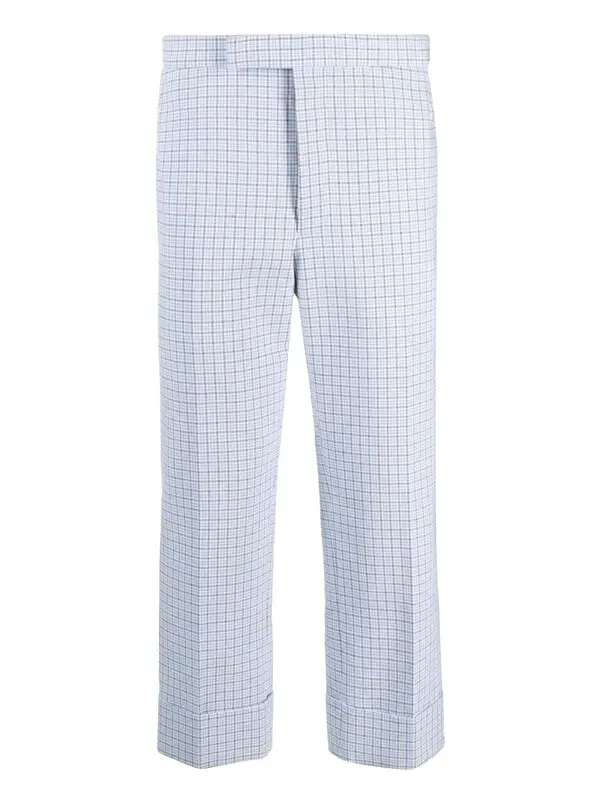 Thom Browne Checked Tailored Trousers - White