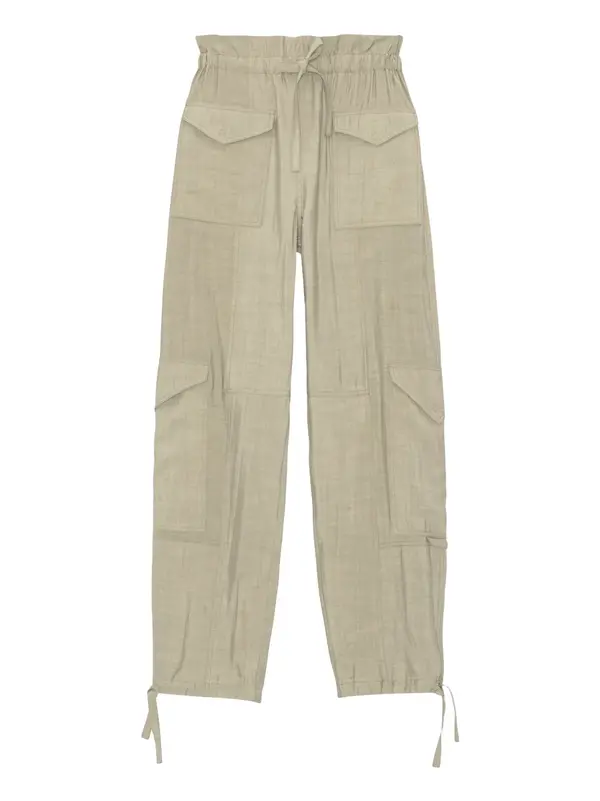 GANNI Drawstring Cargo Pants - Green
