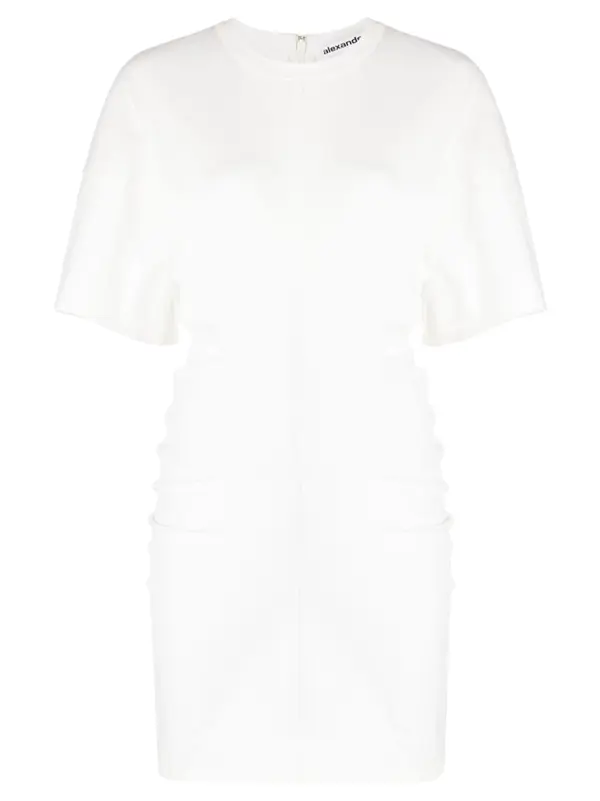 Alexander Wang Draped Jersey Minidress - White