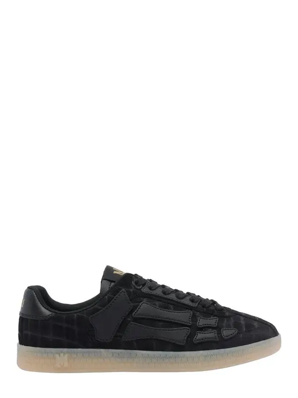 Amiri Cros Debossed Pacific Bones Sneakers - Black