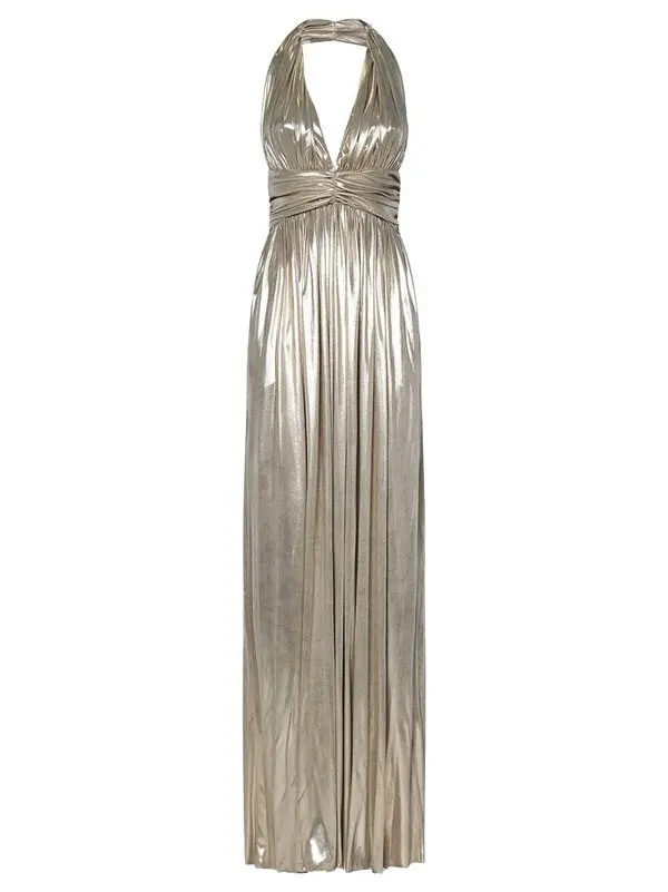 Giambattista Valli Draped Maxi Dress - Gold