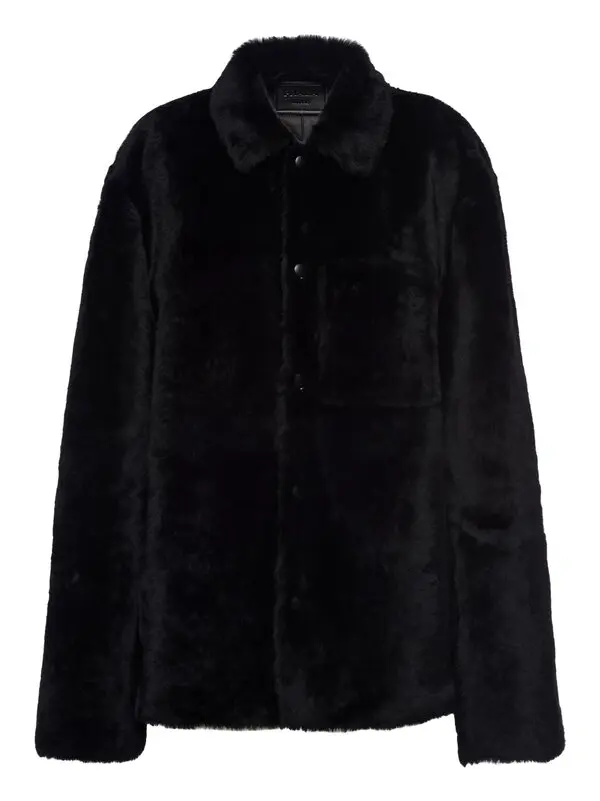 Prada Shearling Blouson Jacket - Black