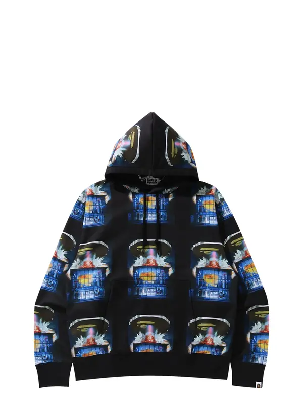 BAPE Invasion Relaxed Fit Hoodie - Black