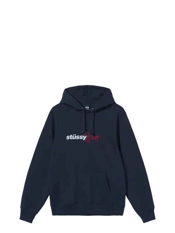 StÜssy Sport Applique Hoodie - Blue