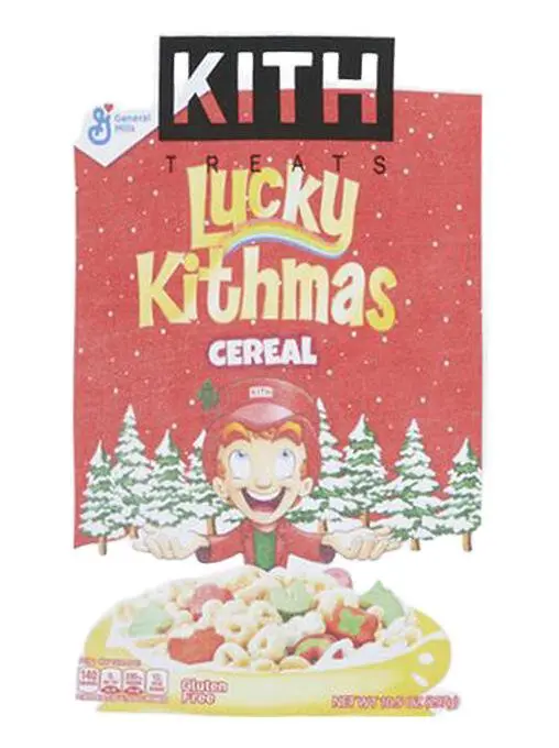 Kith For Lucky Charms Kithmas Cereal Box Vintage Tee - White