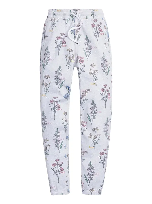 Kith Botanical Floral Williams I Sweatpant 'light Heather - Grey