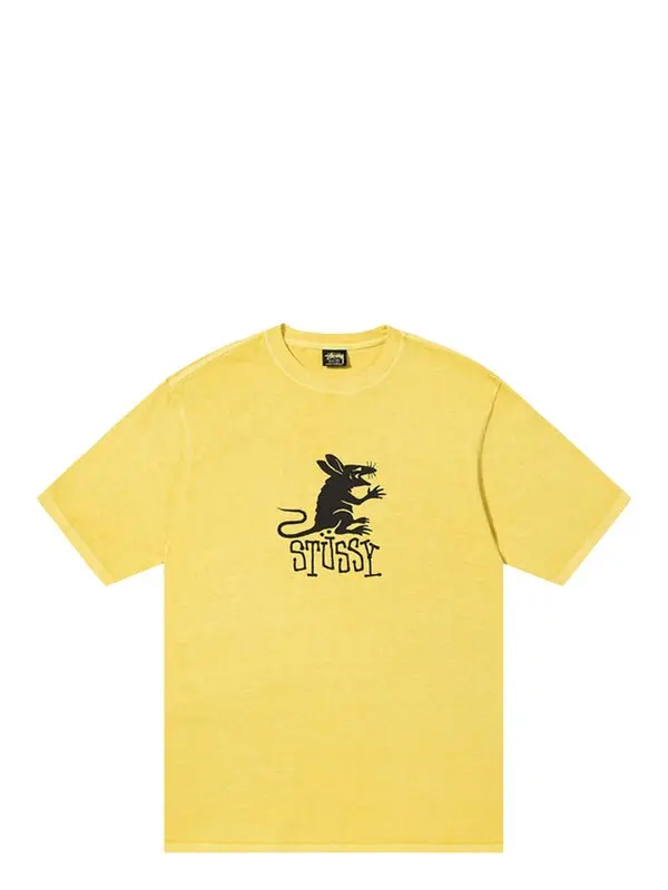 StÜssy Rat Pigment Dyed Tee - Yellow