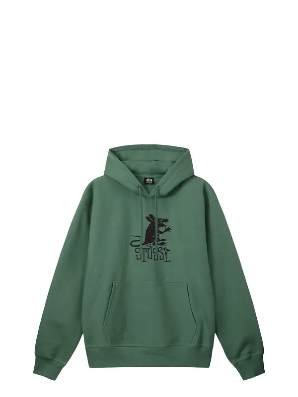 StÜssy Rat Graphic Hoodie - Green