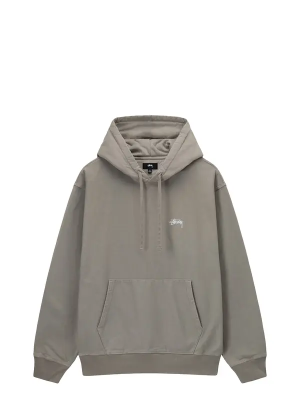 StÜssy Overdyed Stock Logo Hoodie - Grey