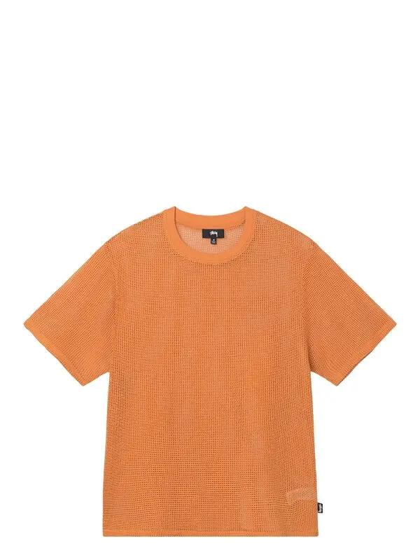 StÜssy Cotton Mesh Short-sleeve Crew - Orange