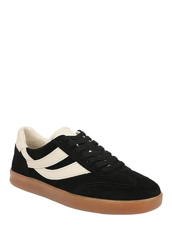 Vince Oasis Leather Lace Up Sneakers - Black
