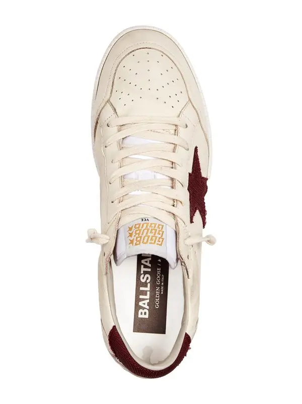 GOLDEN GOOSE Ball Star Low Top Sneakers - Beige/bord