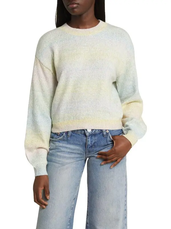 Bp. Space Dye Crewneck Sweater - Blue Dream Ombre