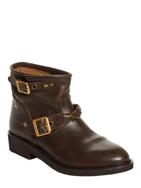 GOLDEN GOOSE Biker Harness Low Boots - Dark Brown