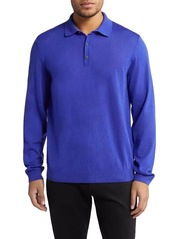 BOSS Lancione Wool Sweater Polo - Dk Prple