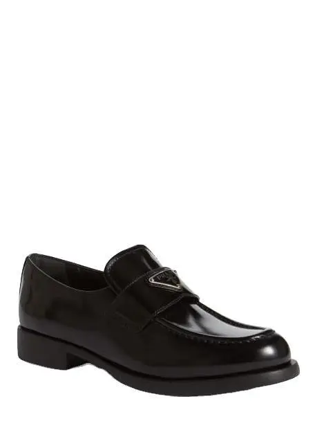 Prada Logo Loafer - Black